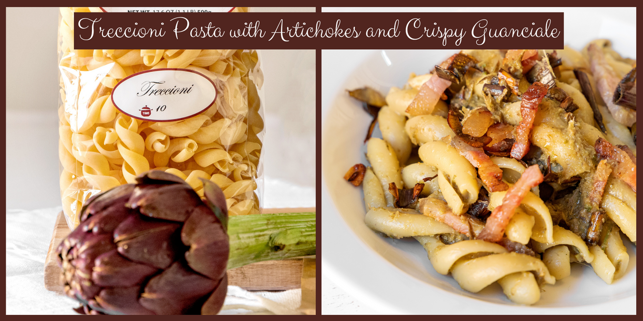 Treccioni with Artichokes and crispy Guanciale | artichokes, crispy ...