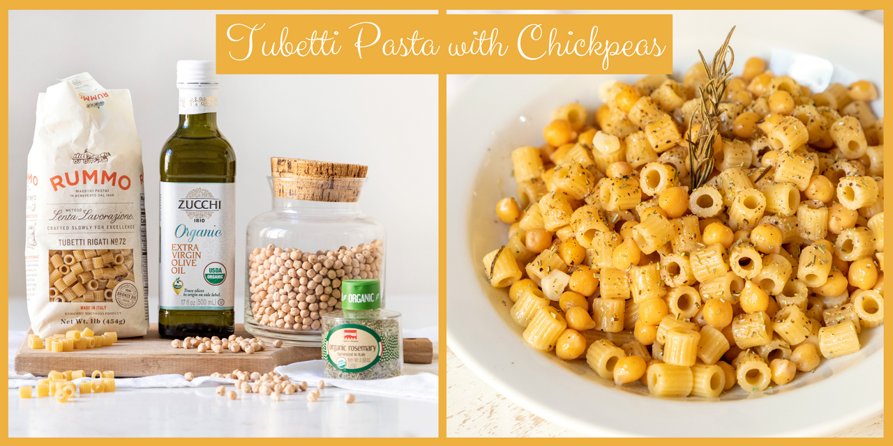 Easy Tubetti Pasta with Chickpeas | chickpeas, extra virgin olive oil ...
