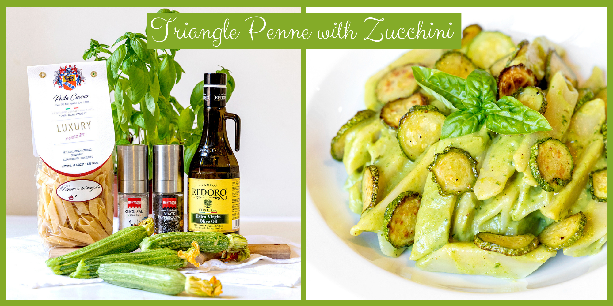 Triangle Penne Pasta with Zucchini RECIPE | pasta cuomo, pasta recipe ...