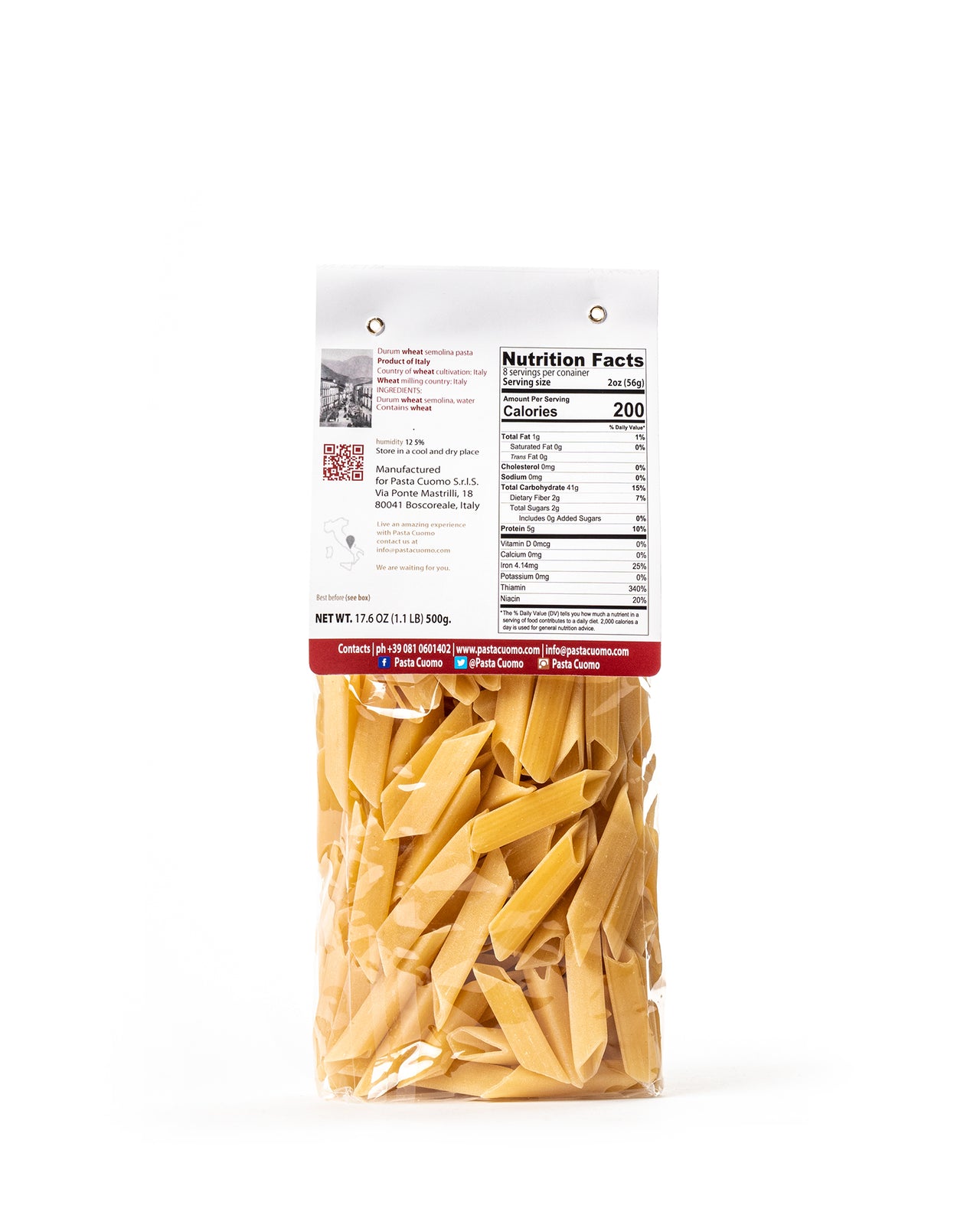 Triangle Penne Pasta 17.6 Oz | Magnifico Food